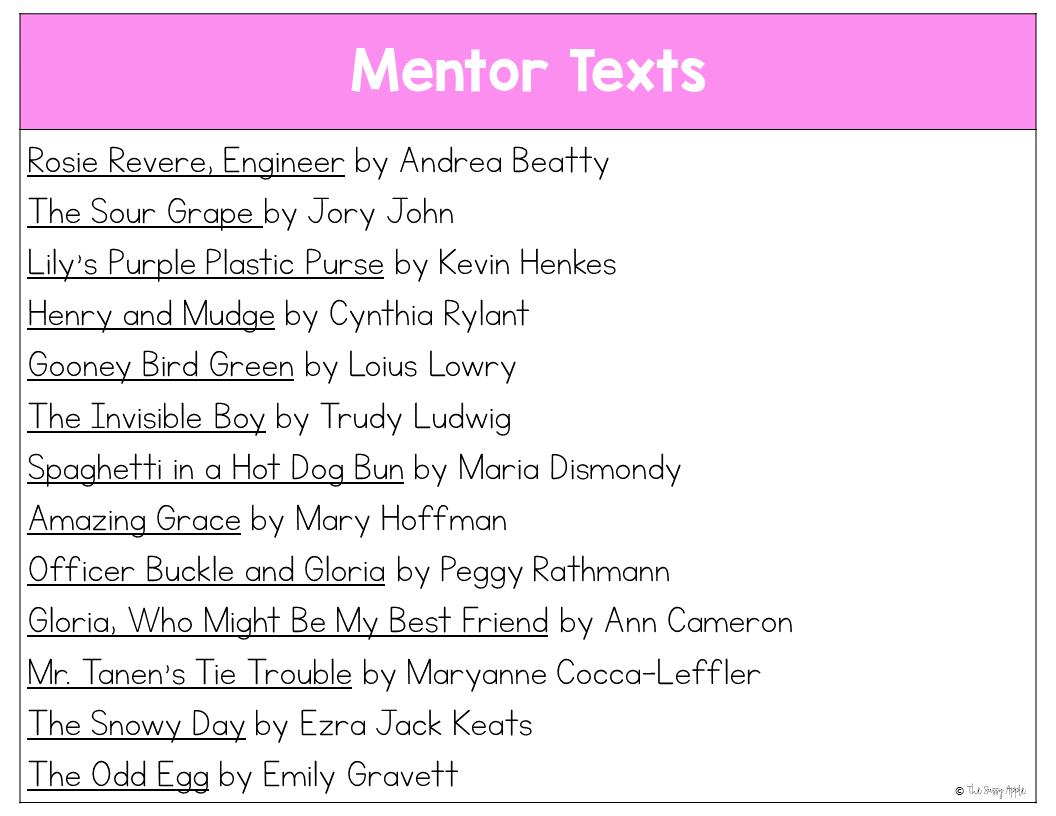 Teaching Character Traits the Simple Way (Free List of Mentor Texts ...