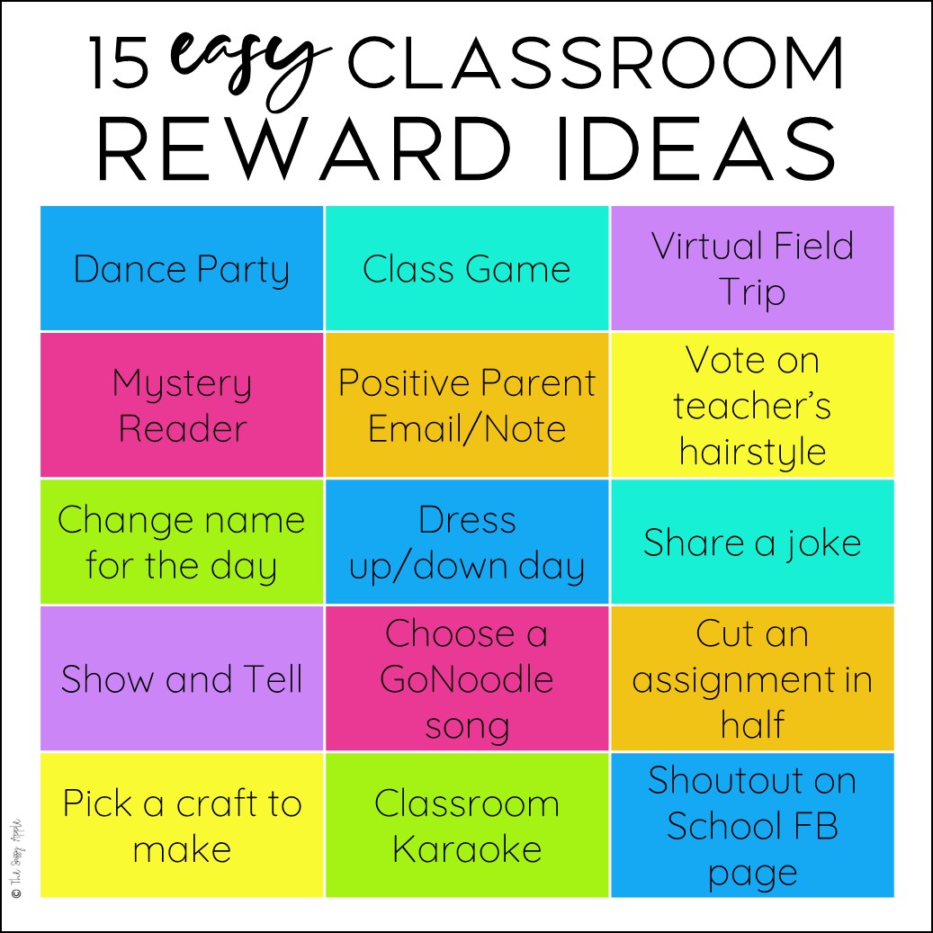 15 Easy Reward Ideas to Use in the Classroom - The Sassy Apple