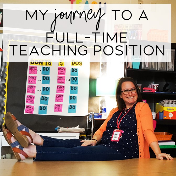 My Unusual Journey to a Full-Time Teaching Position - The Sassy Apple