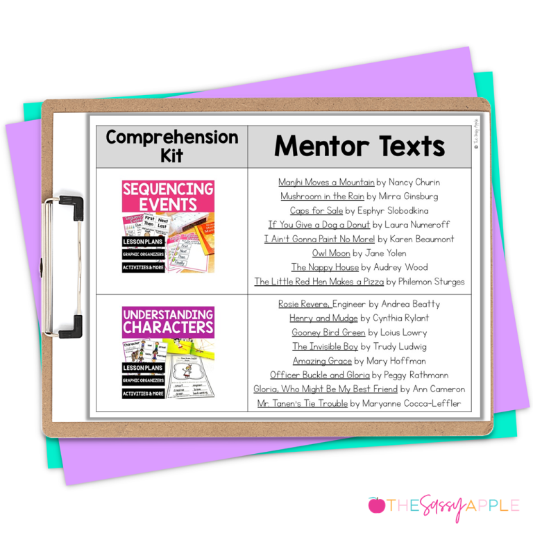 Sequencing Events Activities and Mentor Texts - The Sassy Apple