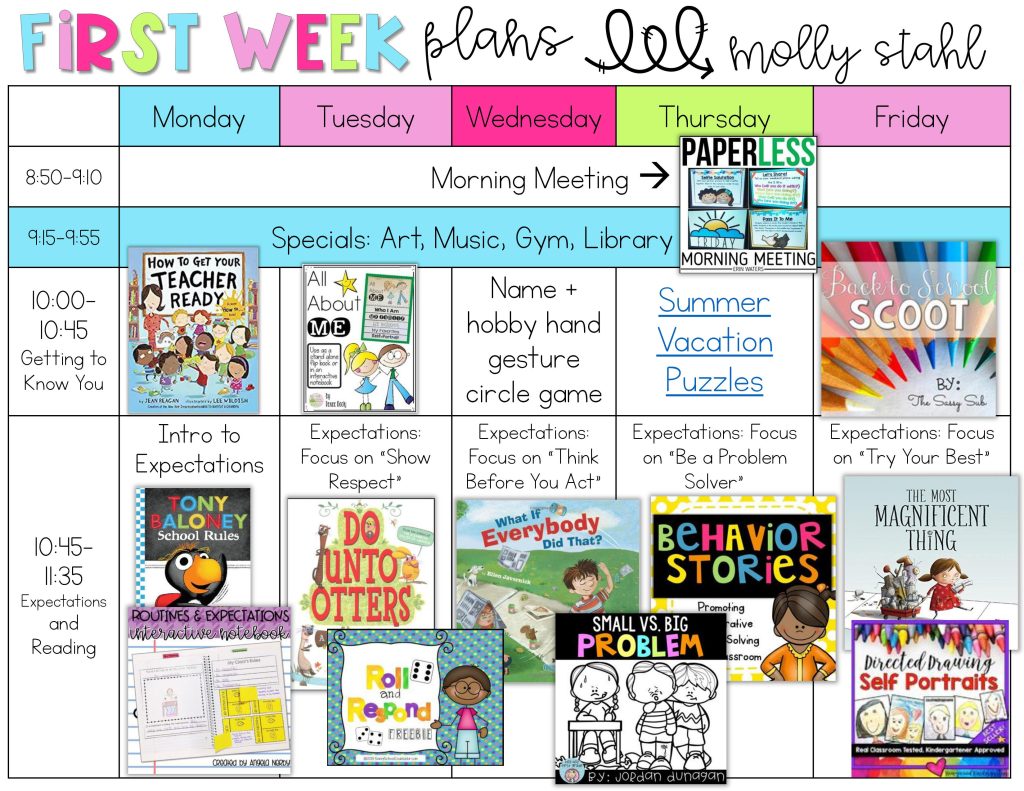 The First Week of School: Free Lesson Plans - The Sassy Apple