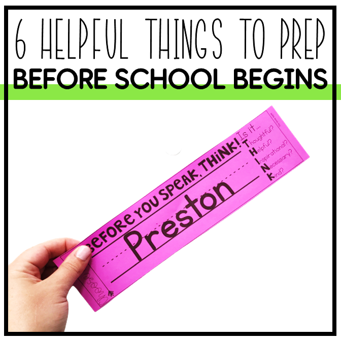 6 Helpful Things for Teachers to Prep Before School Begins - The Sassy ...