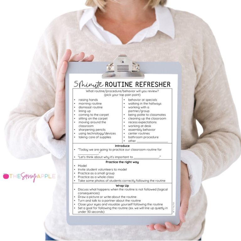 5-Minute Refresh Challenge: Re-establish Classroom Expectations after ...