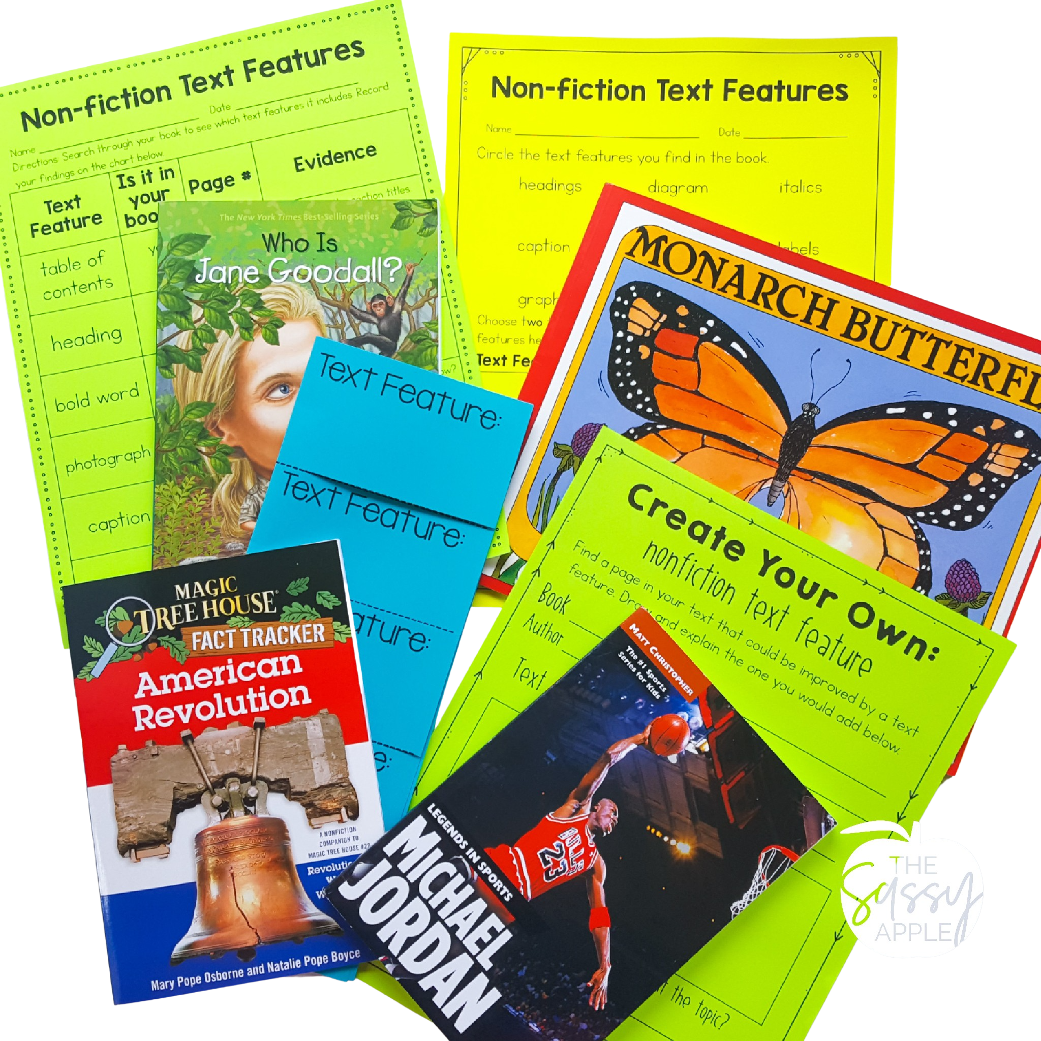 Teach Nonfiction Text Features (Free Graphic Organizer) - The Sassy Apple