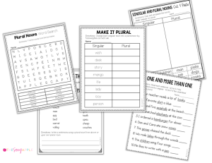 Mastering Singular and Plural Nouns: Engaging Activities for Elementary ...